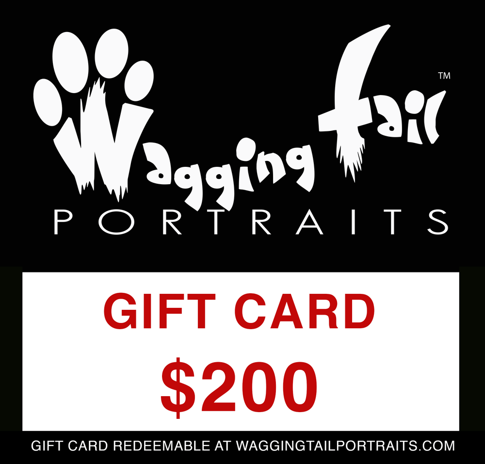 Pet Portraits Custom Hand-Painted - Illustrated Wagging Tail Portraits